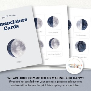 MOON PHASES Montessori Nomenclature Cards | Montessori at Home ...