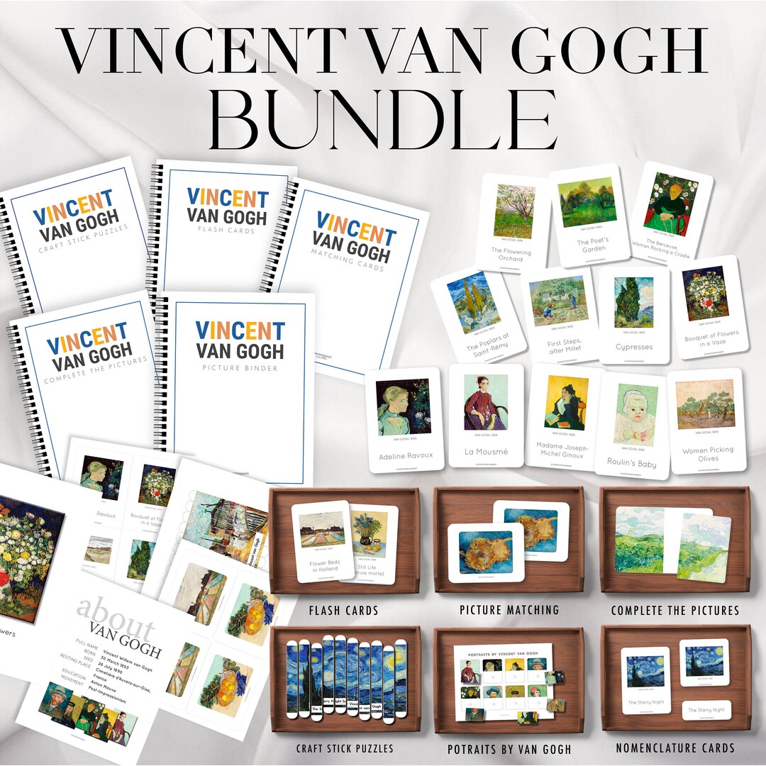 VINCENT VAN GOGH Activity Bundle Montessori Inspired - Etsy