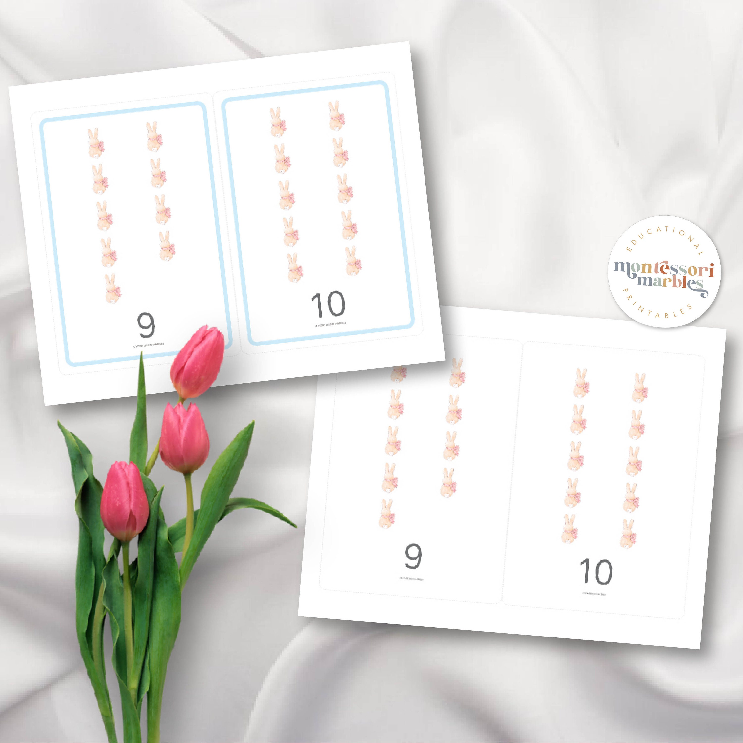 Easter Counting Cards | Montessori Math Printable | Preschool Number ...