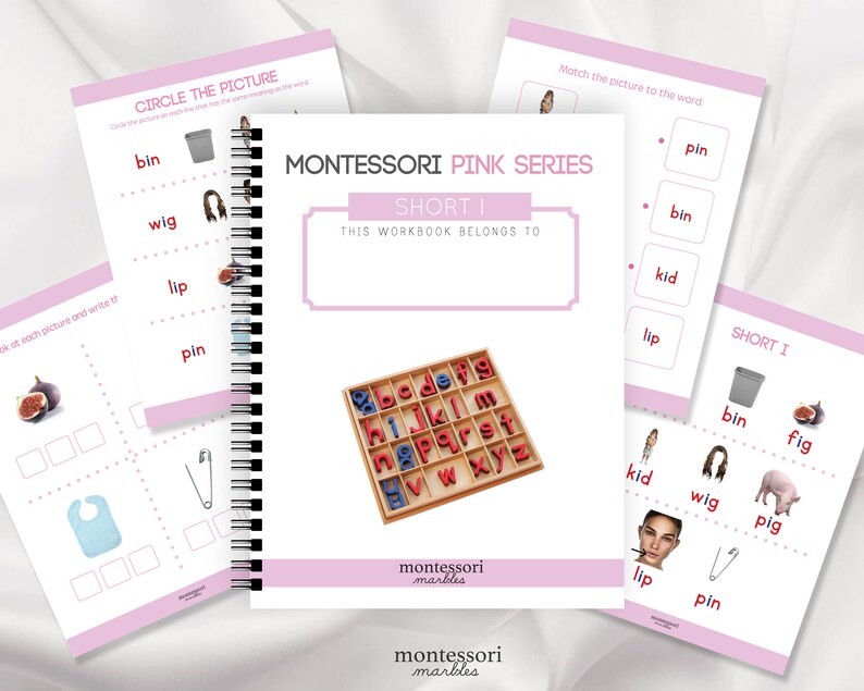 MONTESSORI PINK SERIES Workbook Short I, Printable for Prek Preschool ...