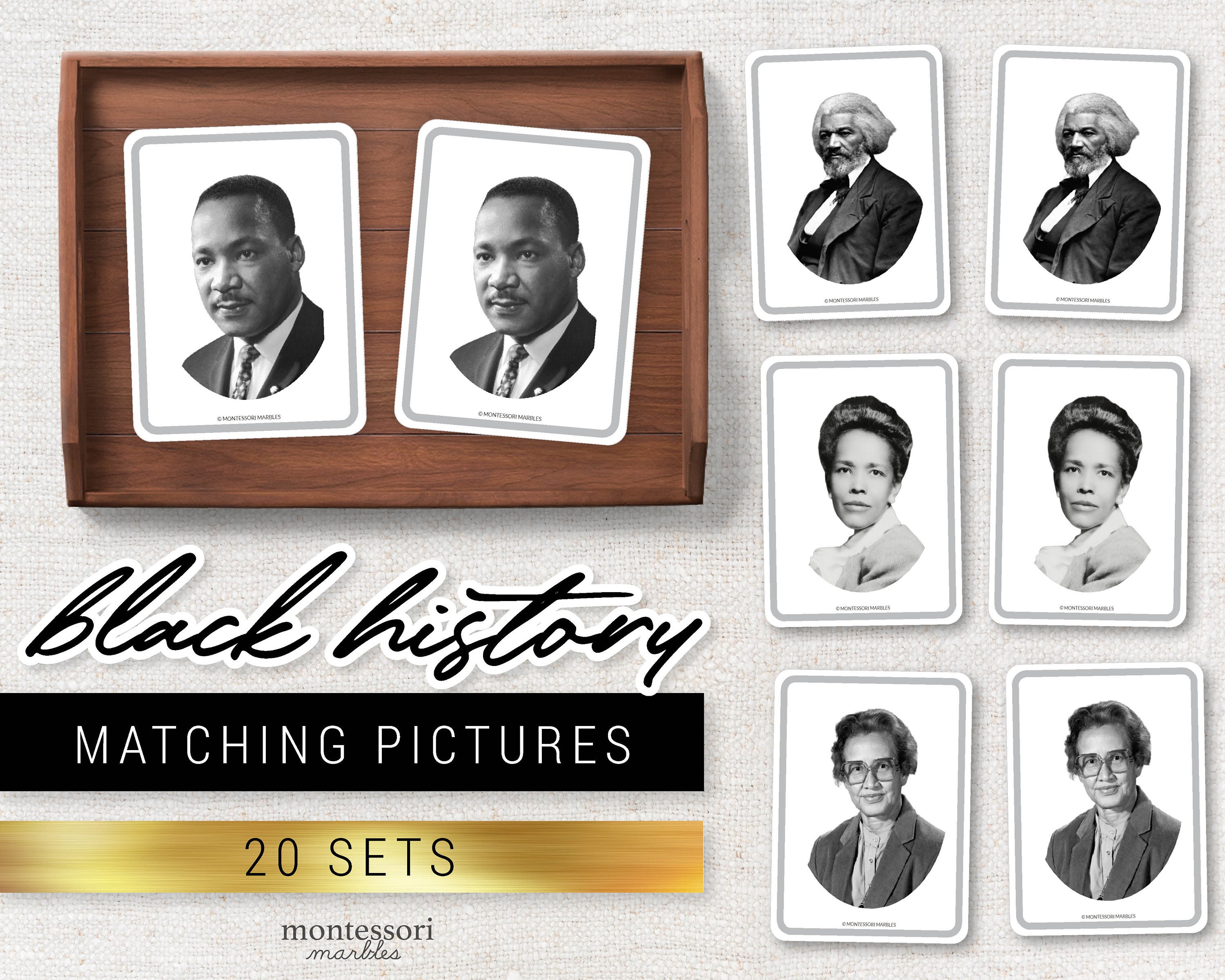 BLACK HISTORY MONTH Matching Picture Cards of Famous African | Etsy