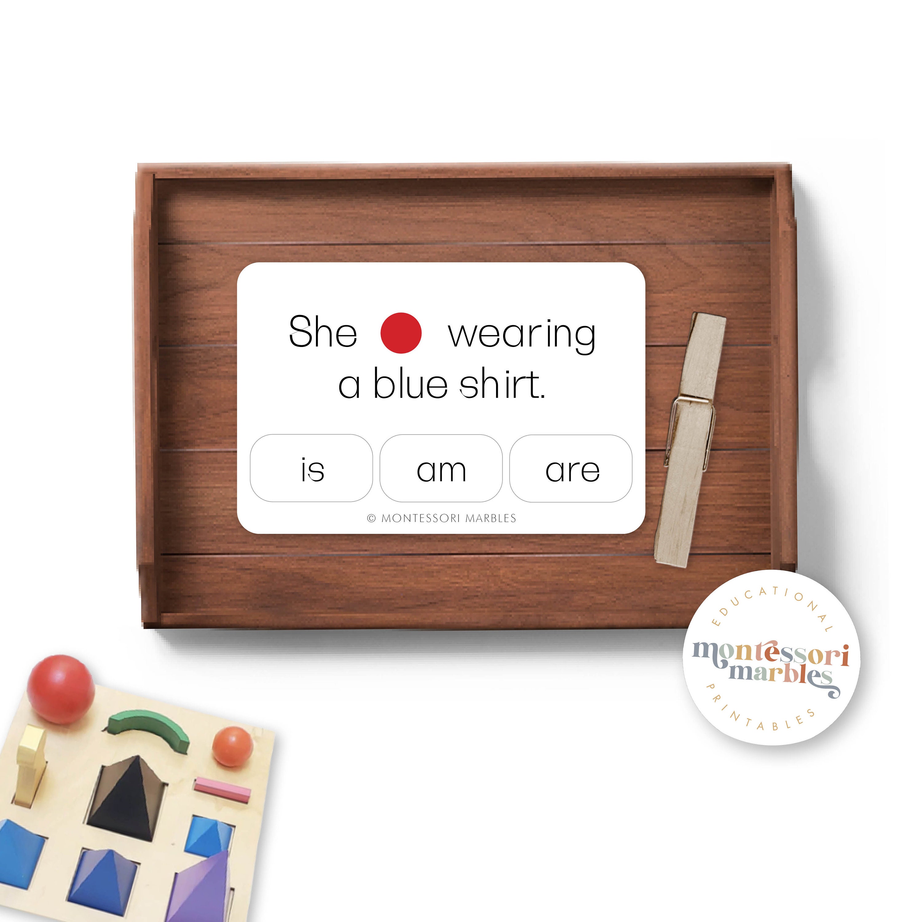 Grammar Be-verb Activity Cards | Montessori Language | Grammar ...