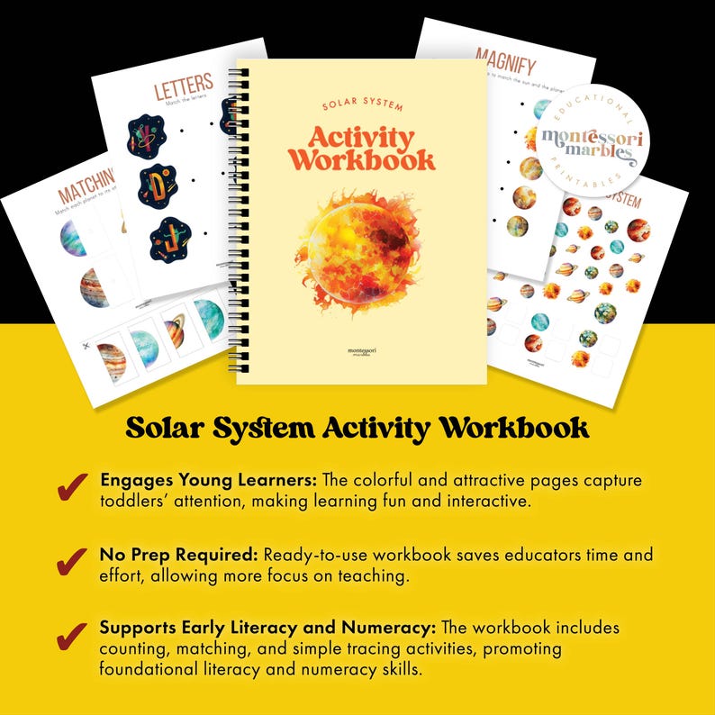 Solar System STEM Workbook | Montessori Science | Space Activities Prek ...