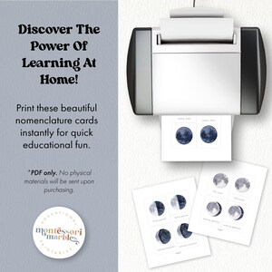 MOON PHASES Montessori Nomenclature Cards | Montessori at Home ...