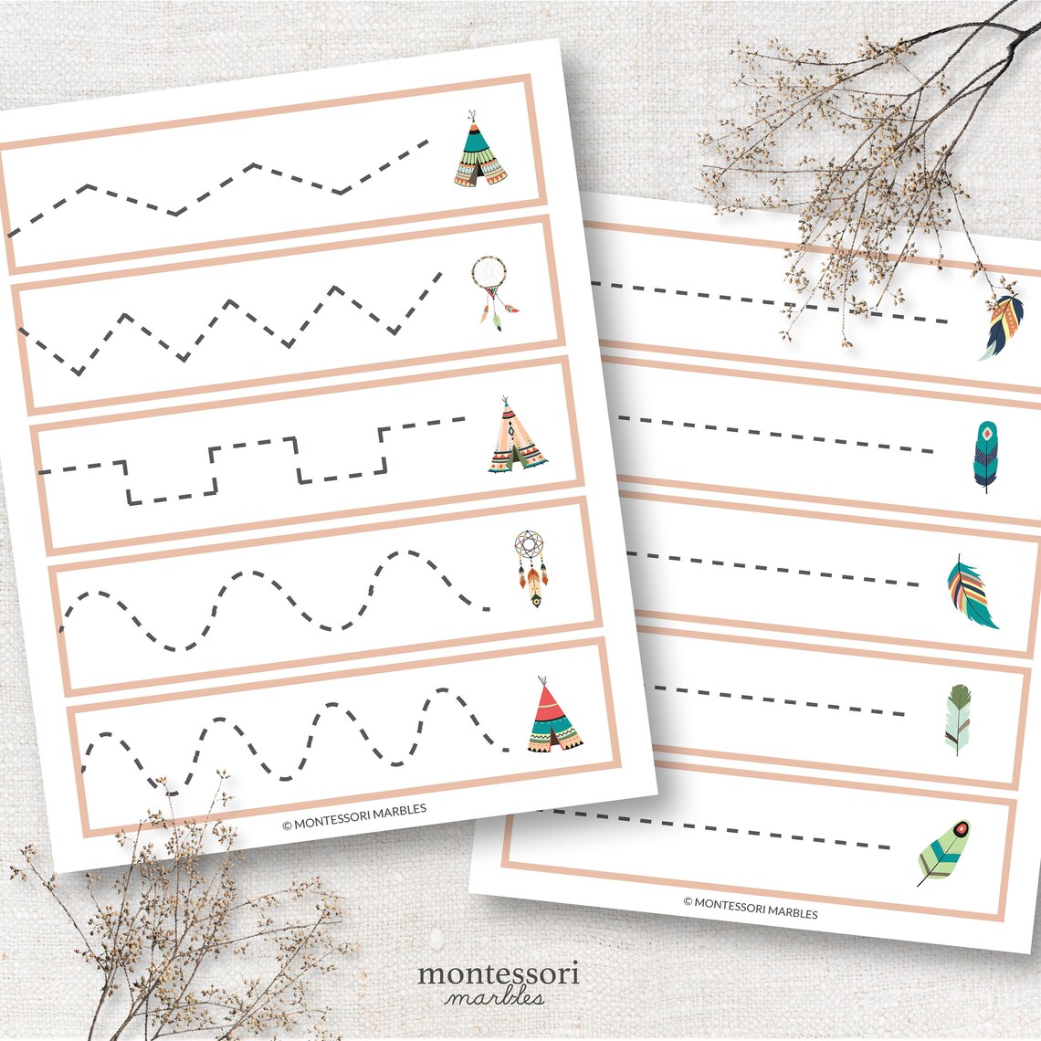 NATIVE AMERICAN HERITAGE Month, Cutting Strips, Preschool Activity ...