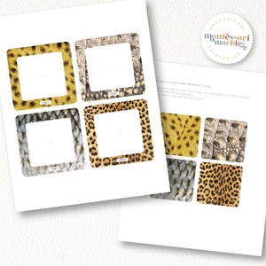 SAFARI & JUNGLE ANIMALS Pattern Matching Puzzle Activity | Montessori ...