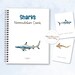 SHARKS Nomenclature Cards Types of Sharks Watercolor Sharks Flash Cards ...