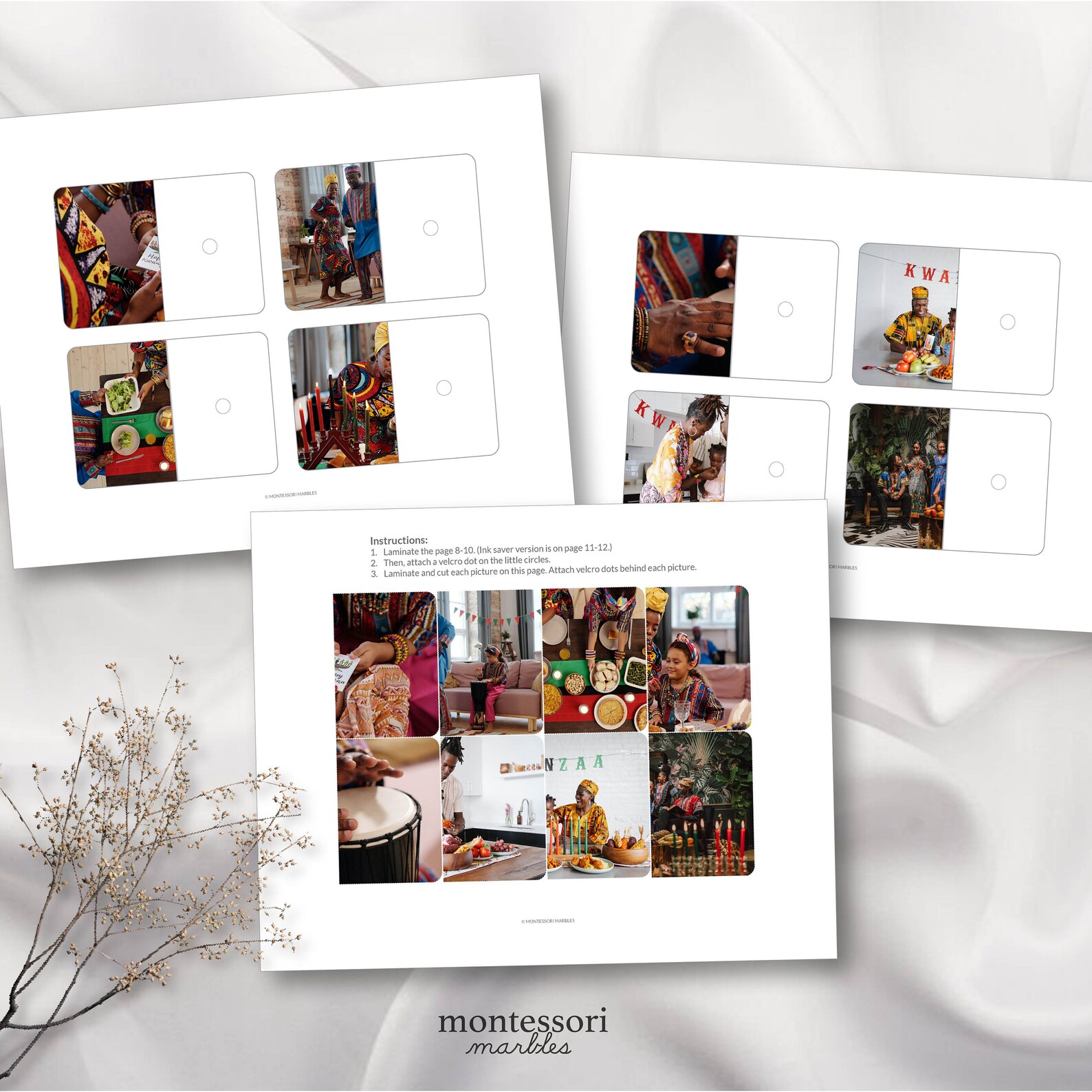 KWANZAA Montessori Picture Matching Activity, Toddlers Matching Game ...