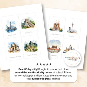 LANDMARKS Flash Cards | Montessori Inspired Printable | Popular ...