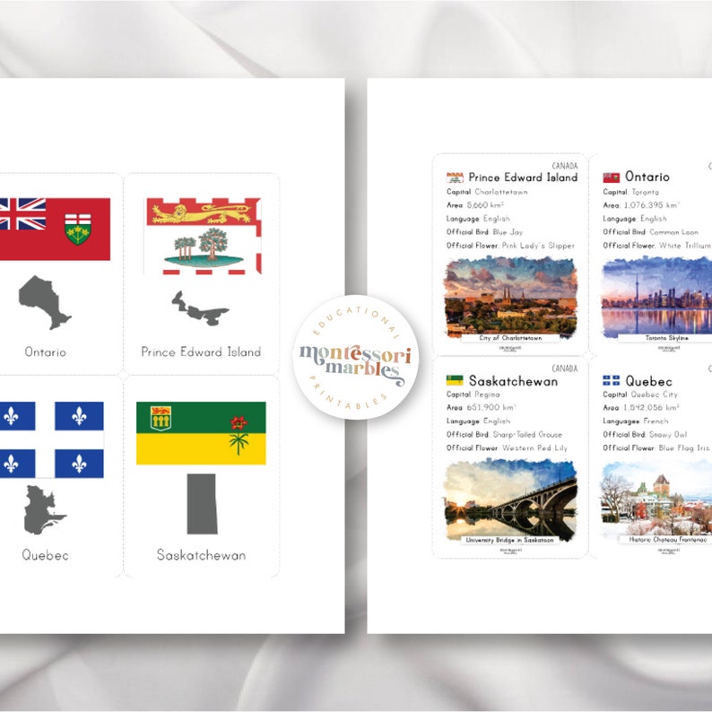 Canada Province Fact Cards | Montessori Geography Flash Cards ...