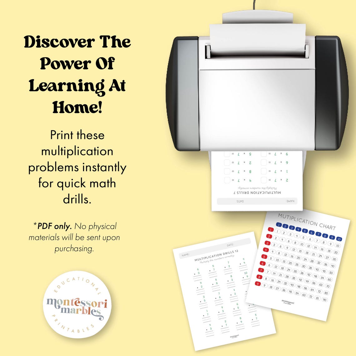 Math Multiplication Level 1 Workbook | Montessori Mathematics ...