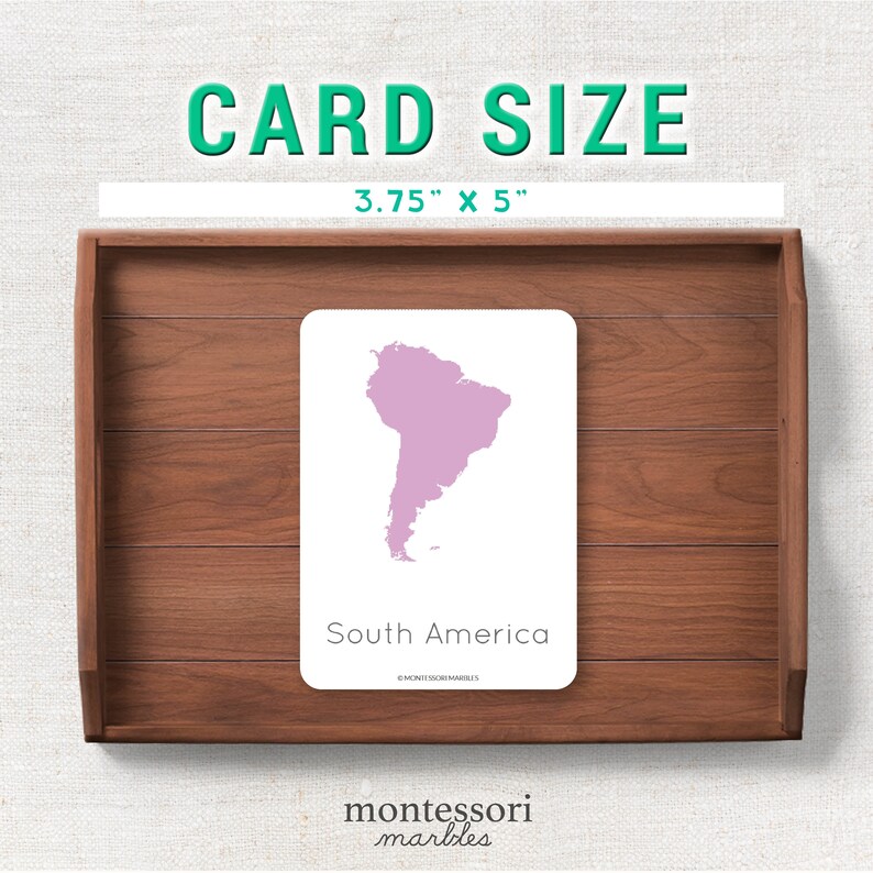 SEVEN CONTINENTS Nomenclature Cards Montessori Learning - Etsy