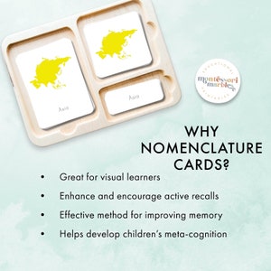 SEVEN CONTINENTS Nomenclature Cards Montessori Learning Resources for ...