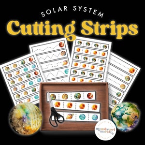 Solar System CUTTING PRACTICE Strips | Fine Motor Skills | Montessori ...