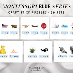 MONTESSORI BLUE SERIES Craft Stick Puzzles Montessori Language ...