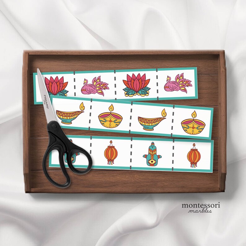 DIWALI Cutting Strips Montessori Inspired Printable Fine Motor Skills ...