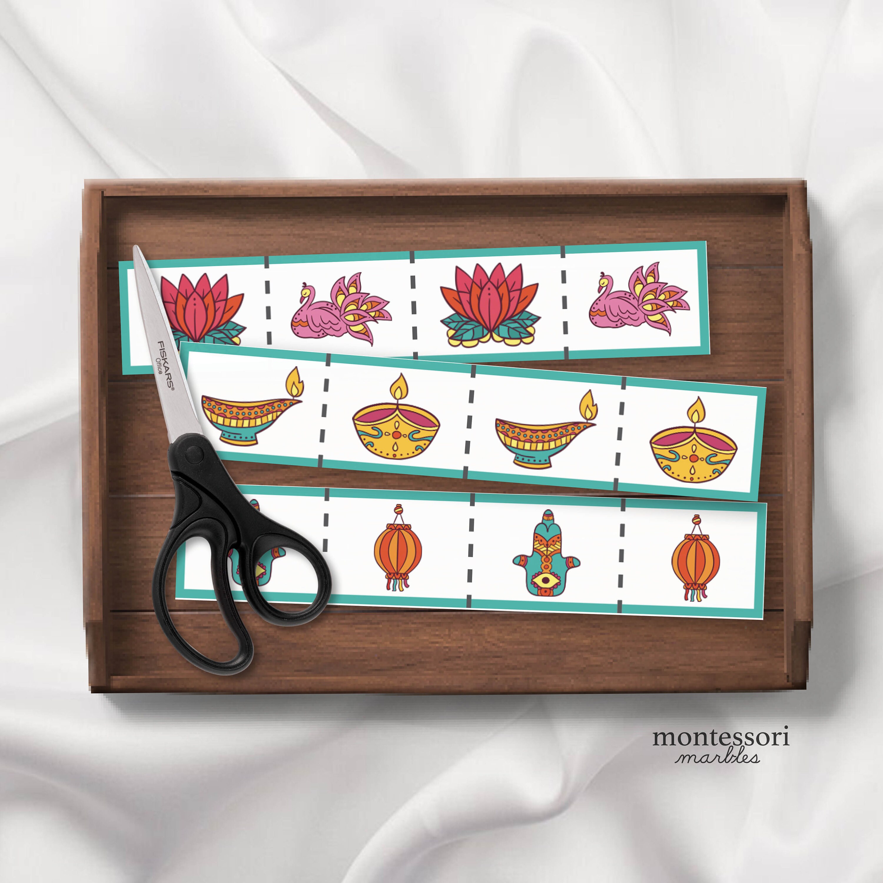 DIWALI Cutting Strips Montessori Inspired Printable Fine Motor Skills ...