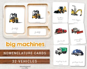 Construction Vehicle Nomenclature Cards - Etsy