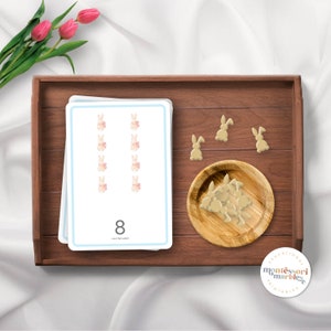 EASTER Counting Cards, Count 1 to 10, Montessori Inspire, Preschool ...
