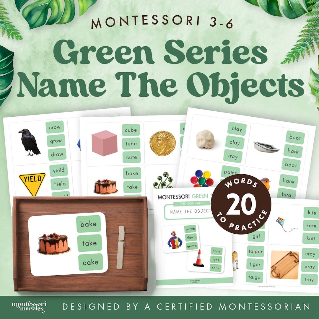 Green Series Phonogram Cards | Montessori Language | Advanced Reading ...