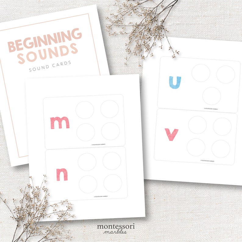 BEGINNING SOUNDS Sorting Cards Montessori Activity Cards | Etsy