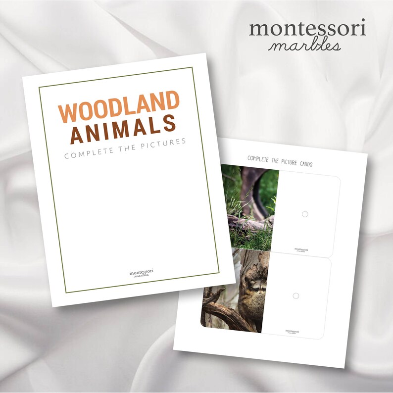 WOODLAND ANIMALS Montessori Picture Matching Activity - Etsy