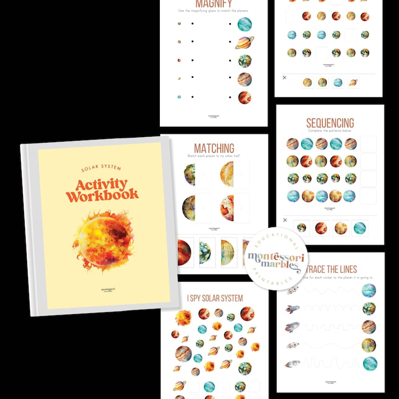 Solar System Activity Workbook | 17 Pages Space Science | Watercolor ...