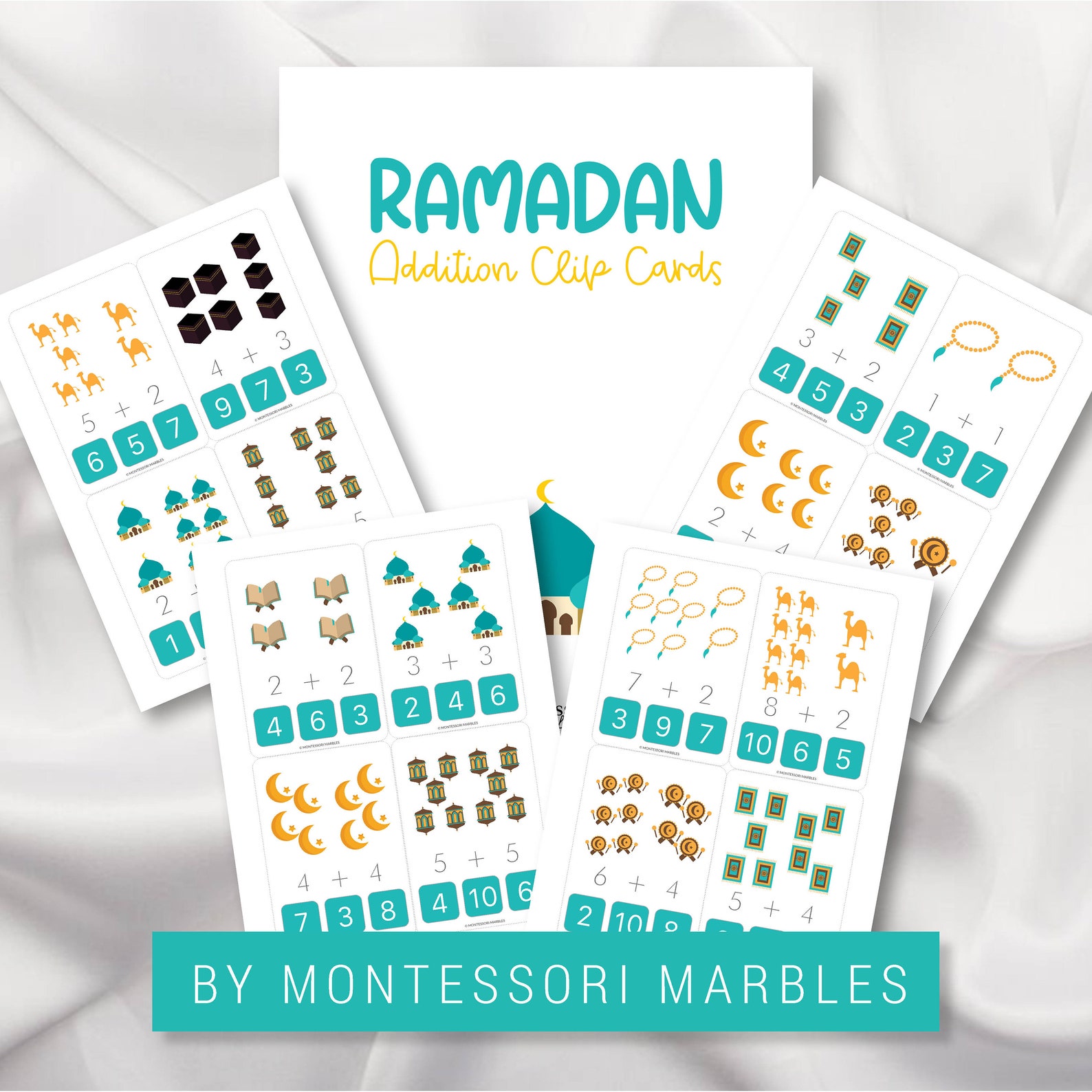 RAMADAN Addition Clip Cards Early Math Center Learning - Etsy