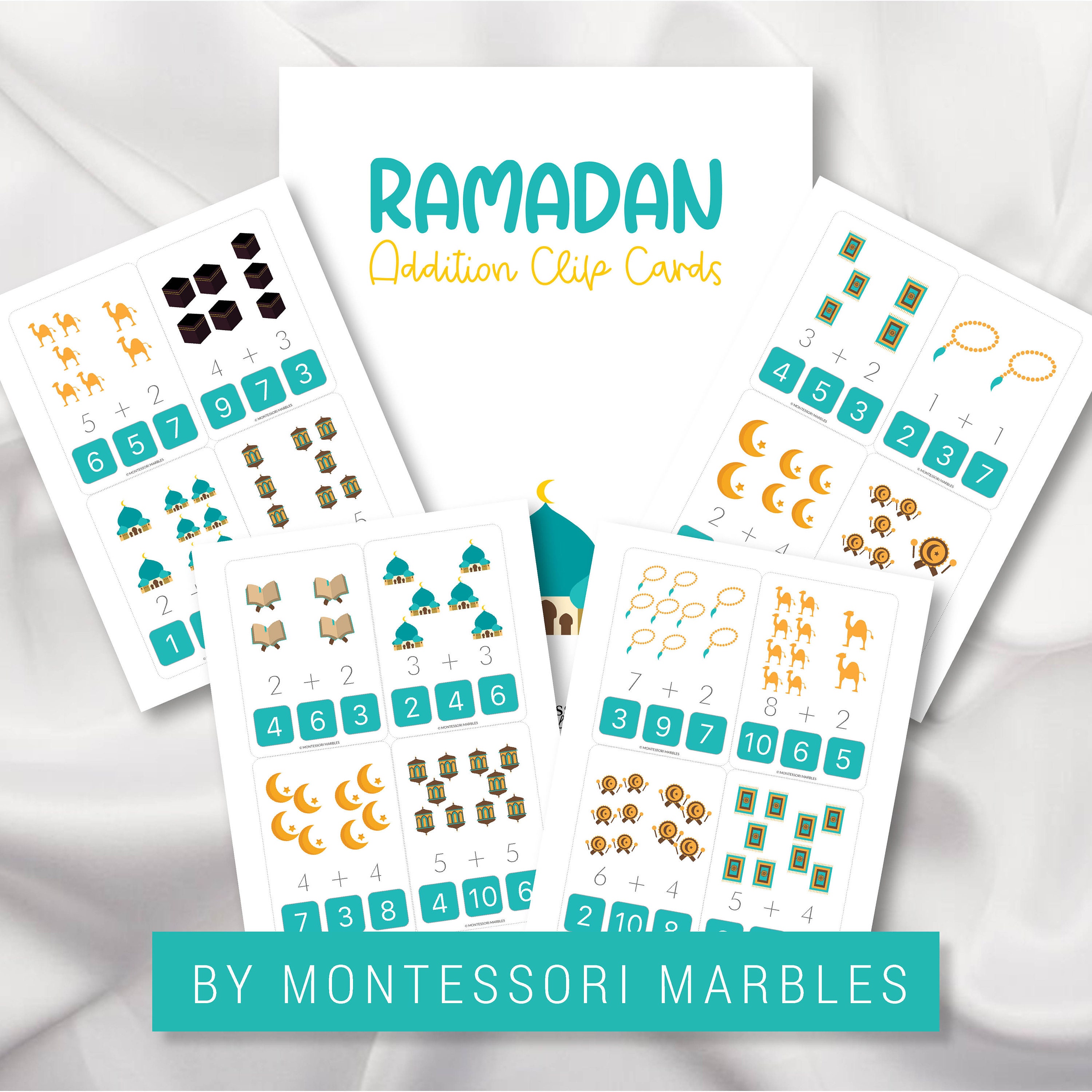 RAMADAN Addition Clip Cards Early Math Center Learning - Etsy