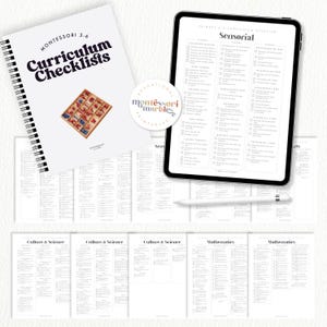 MONTESSORI 3-6 CURRICULUM CHECKLIST | Printable Record for Guides ...