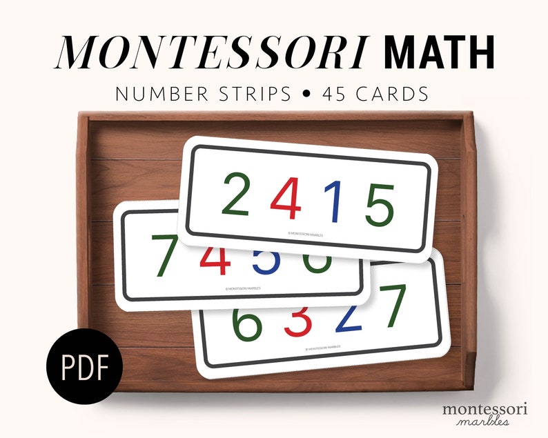 MONTESSORI MATH Number Strips Thousands Montessori Primary | Etsy