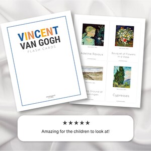 VINCENT VAN GOGH Flash Cards Famous Artists Famous Paintings Art ...