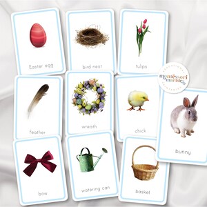 EASTER Flash Cards, Montessori Inspired Printable Vocabulary Cards for ...