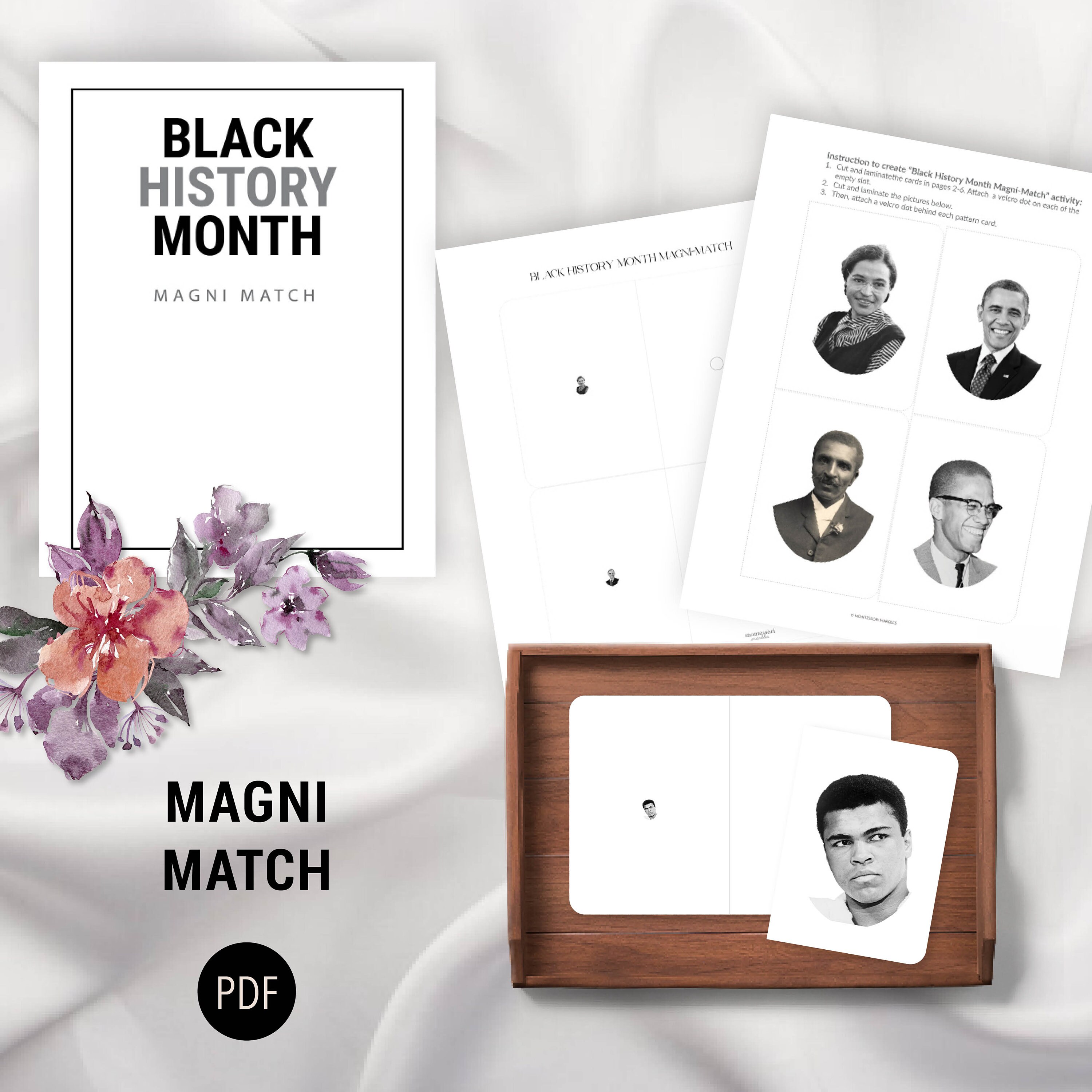 Black History Month Mini Bundle | Montessori Flash Cards and Fine Motor ...