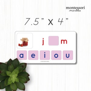 Montessori Pink Series Missing Vowel Short A Printable | Etsy