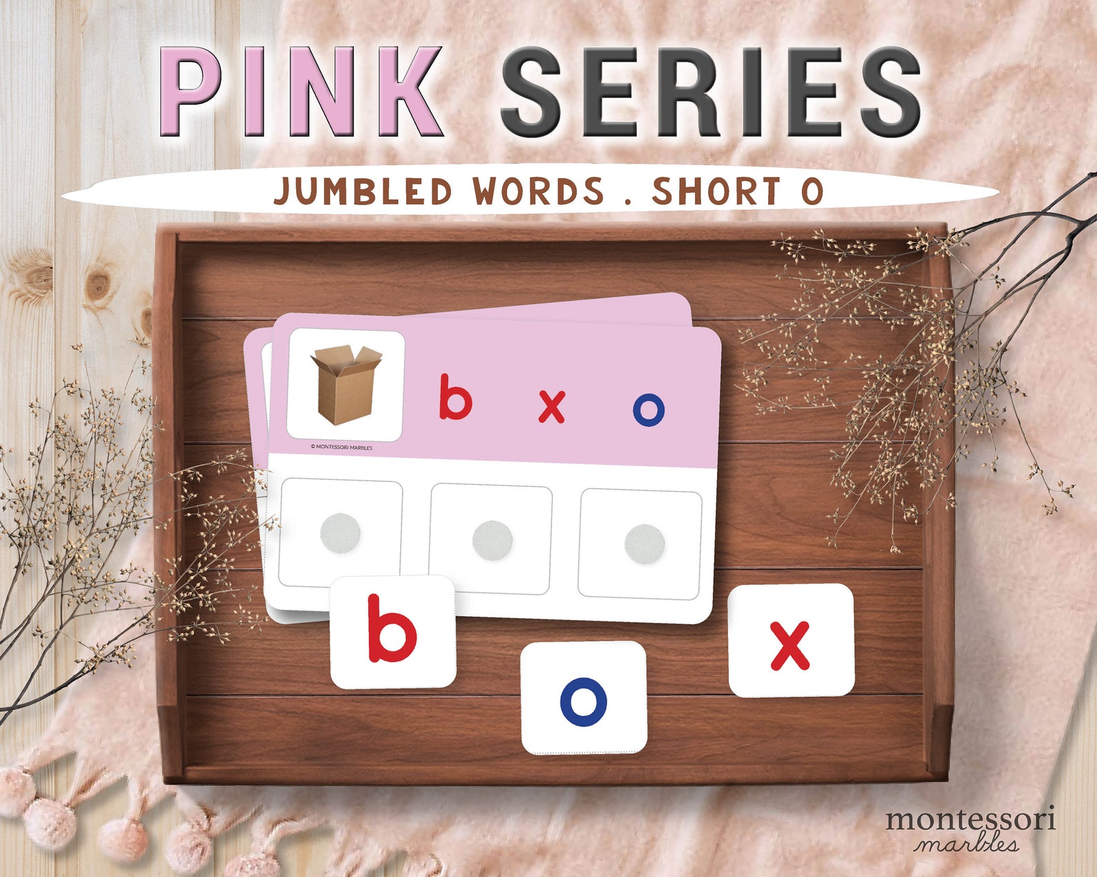 Montessori Pink Series Jumbled Word Cards for Short O - Etsy