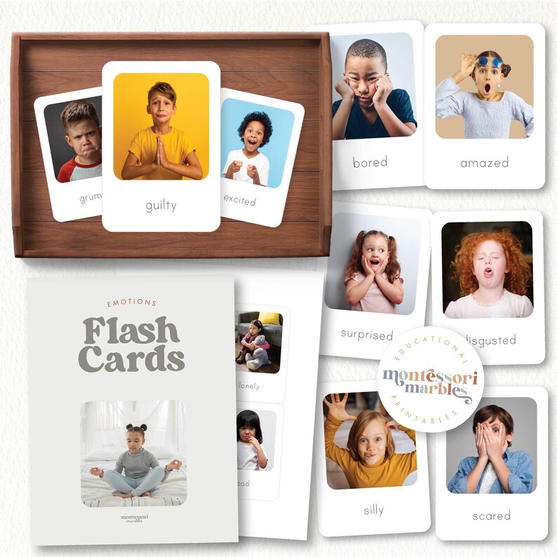 Emotions Flash Cards | Montessori Practical Life | Social Emotional ...