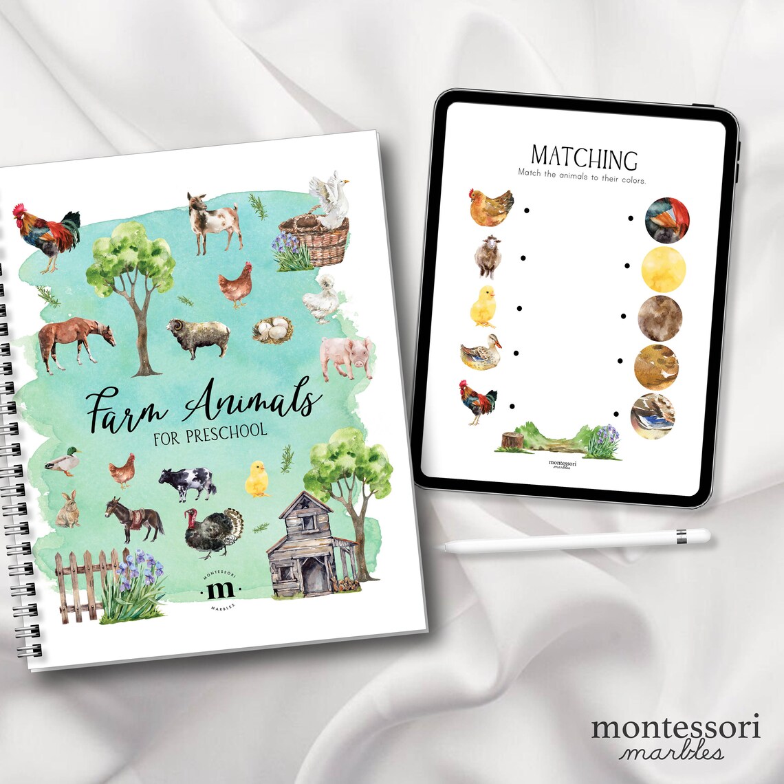 BUNDLE FARM ANIMALS Activity Workbook and Flash Cards - Etsy