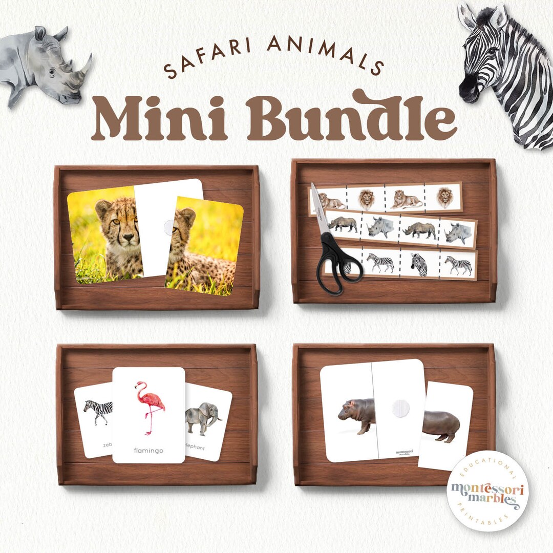 SAFARI ANIMALS Mini Bundle | 4 Sensory and Fine Motor Activities for ...