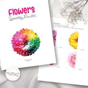 FLOWERS Symmetry Matching Puzzle Montessori Inspired Visual Skill ...