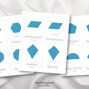 GEOMETRIC SHAPES Nomenclature Cards Montessori Inspired - Etsy