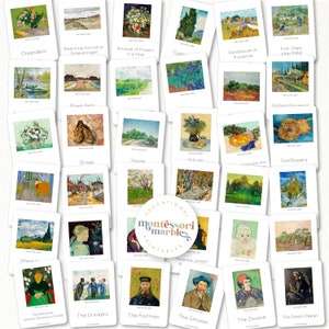 VINCENT VAN GOGH Flash Cards | Famous Artists | Famous Paintings | Art ...