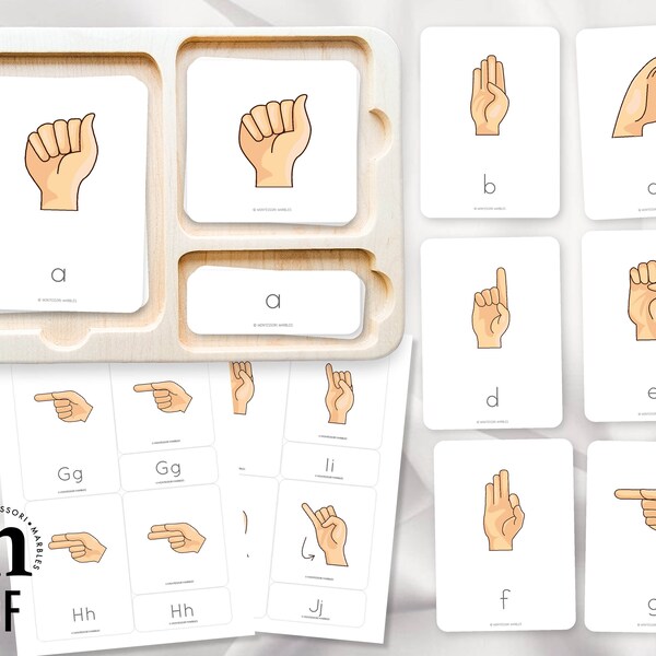 Sign Language Flash Cards - Etsy