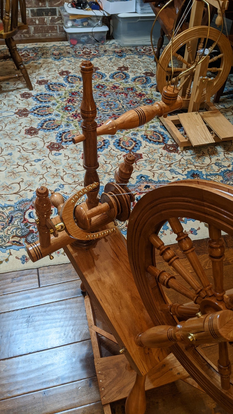 Cherry Colonial Spinning Wheel - Etsy