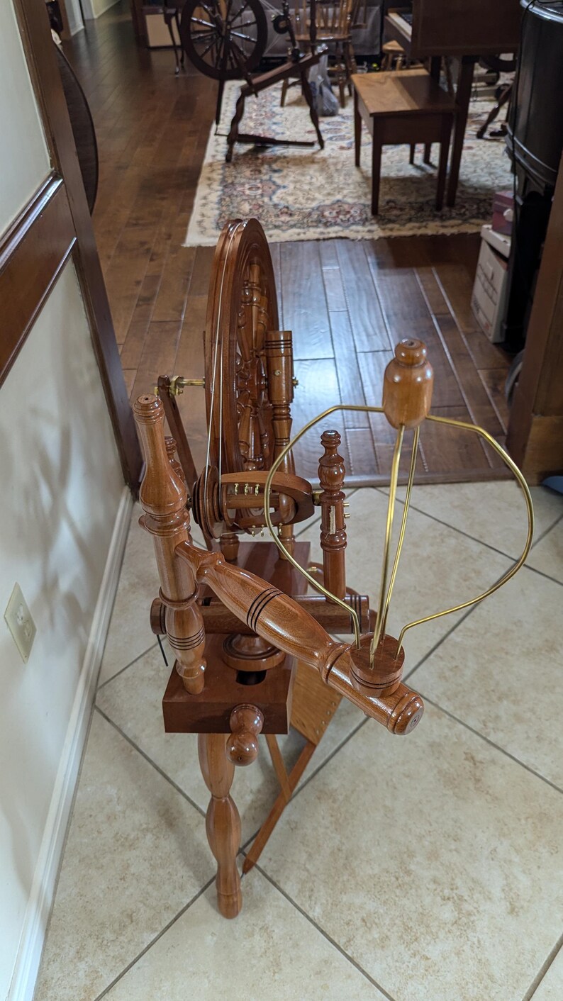 Cherry Colonial Spinning Wheel - Etsy