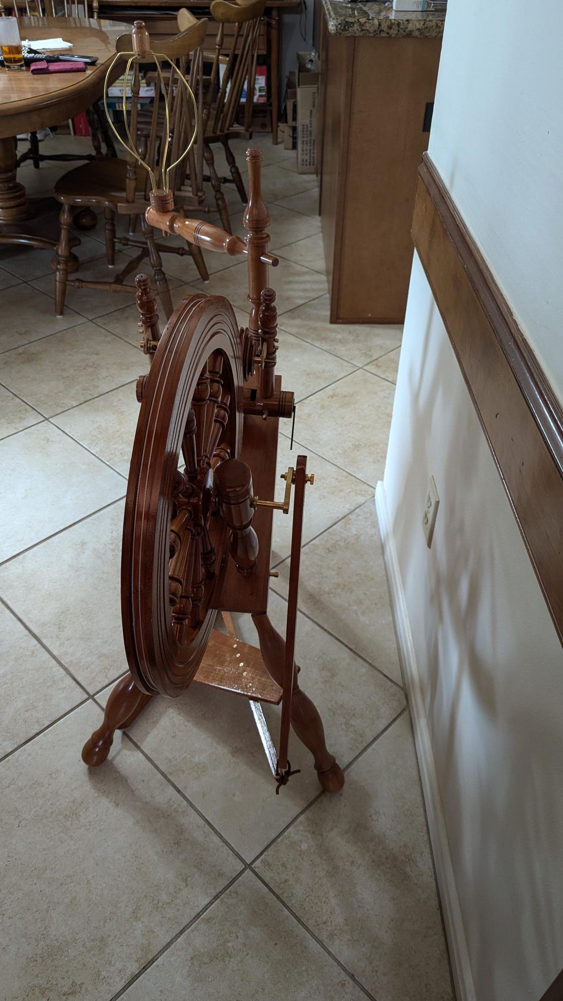 Cherry Colonial Spinning Wheel - Etsy