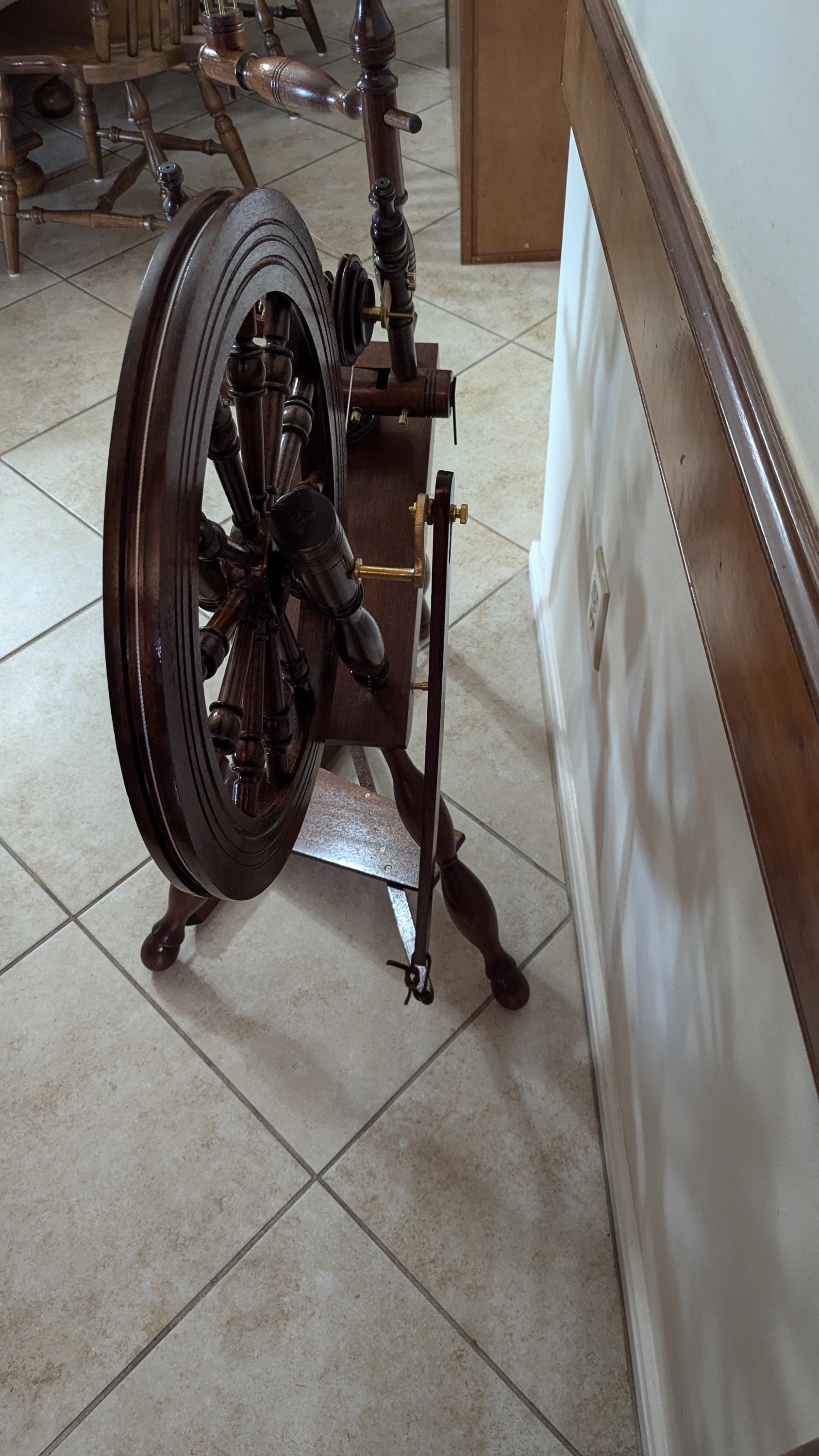 Spinning Wheel, Colonial, Sapele Hardwood, Spinning Wheels - Etsy