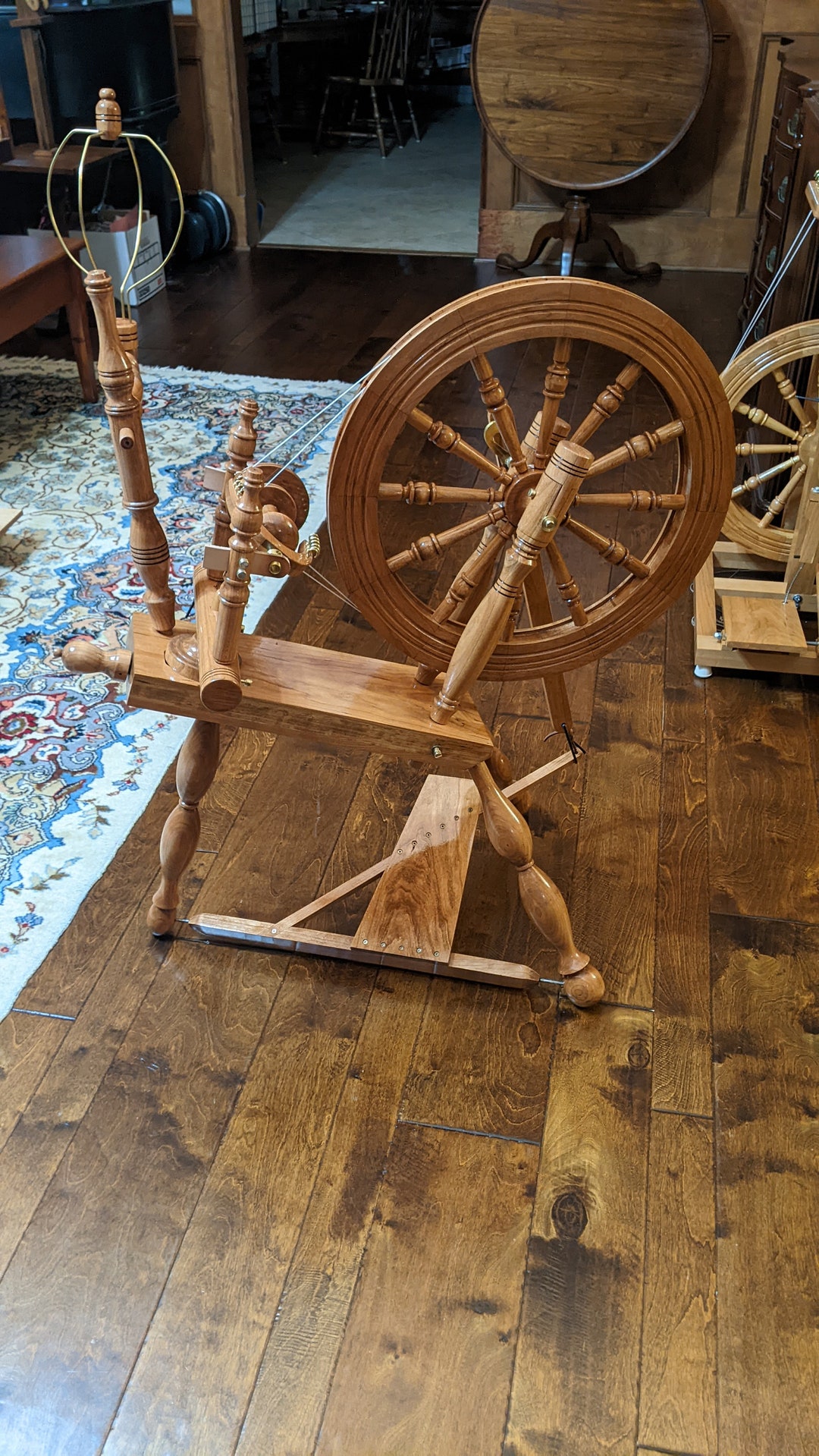 Cherry Colonial Spinning Wheel - Etsy