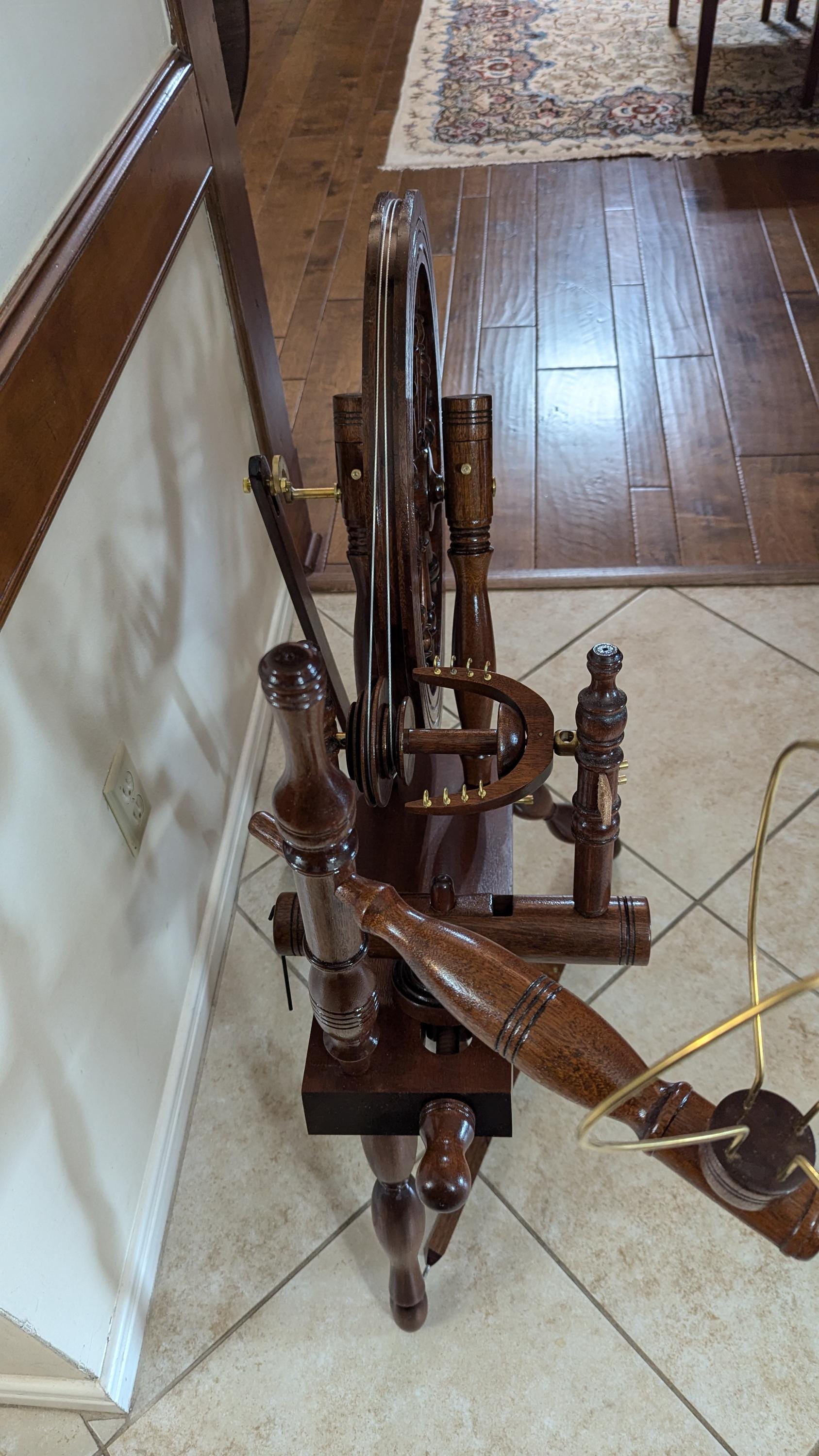 Spinning Wheel, Colonial, Sapele Hardwood, Spinning Wheels - Etsy