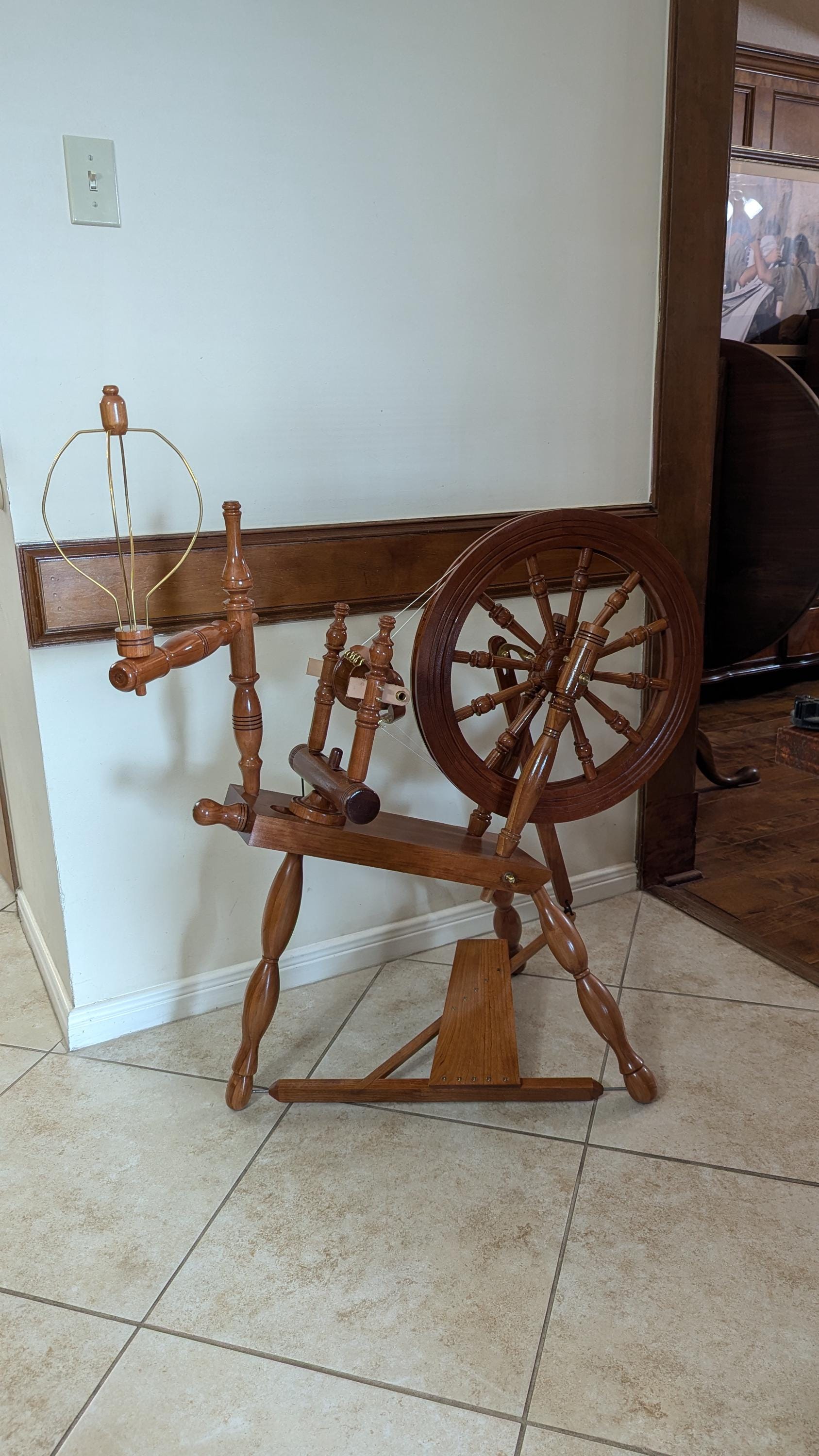 Cherry Colonial Spinning Wheel - Etsy